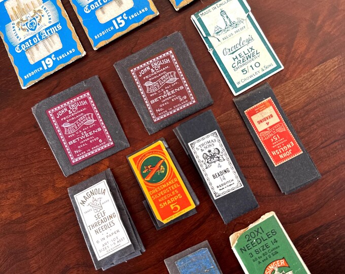Twelve 1930’s to 1950’s Vintage Embroidery Needle Packs, Books, Cards ...