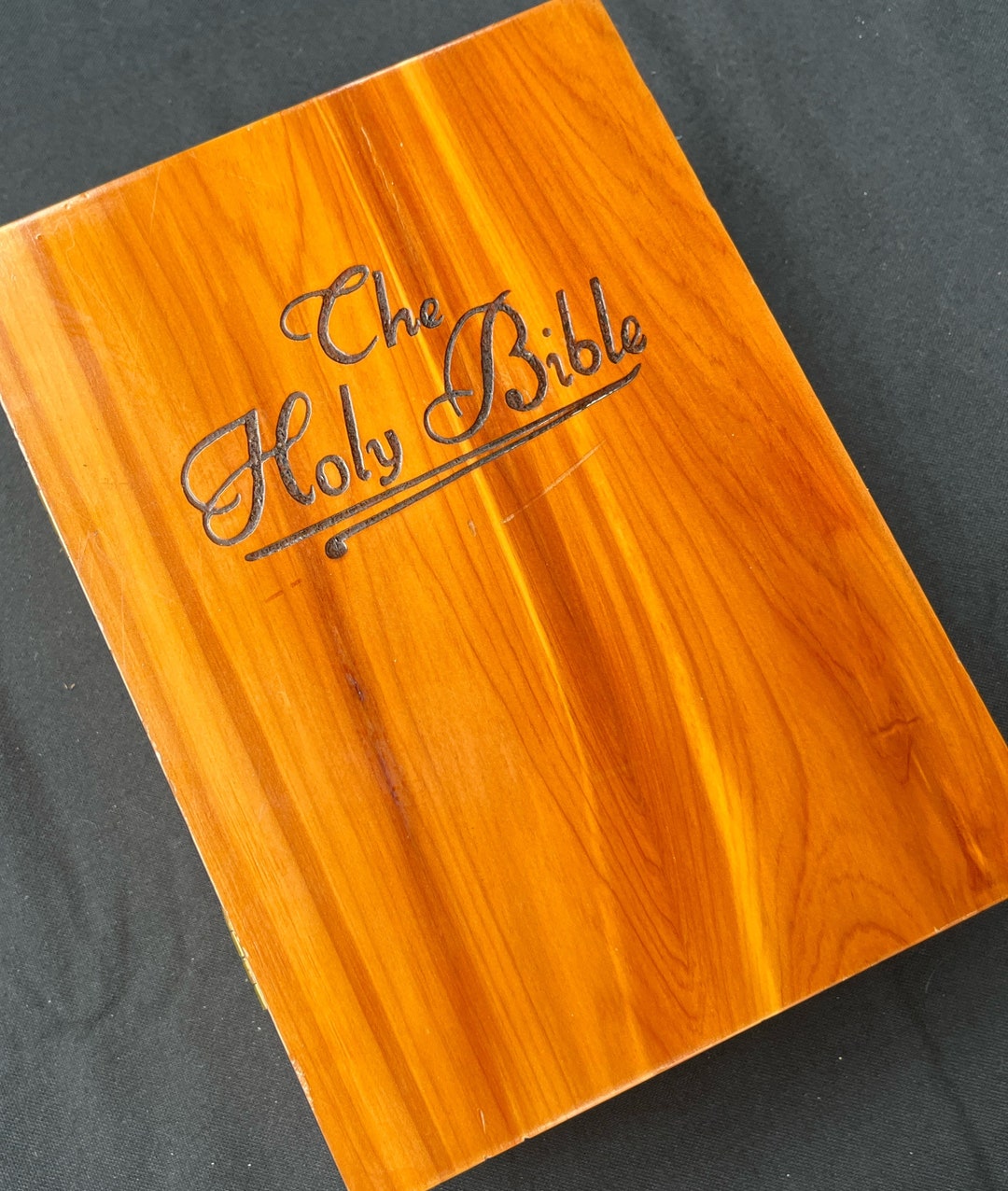 Vintage Wooden Cedar Holy Bible Box, Lid With Clasp, Stash Box - Etsy