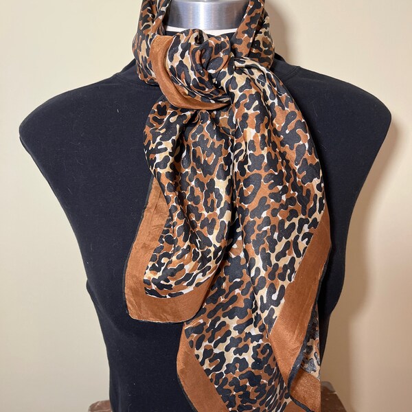 Leopard Print Scarf - Etsy