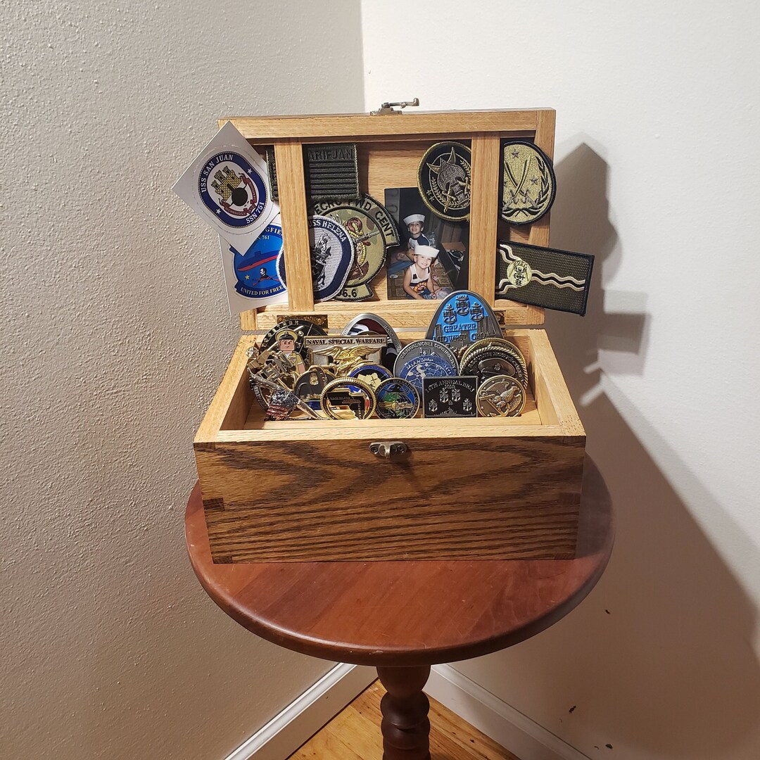 US Navy Style Ditty Box Challenge Coin Holder - Etsy