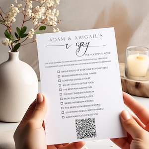 Wedding I Spy Game Wedding Table Activity Ice Breaker Wedding Day Games ...