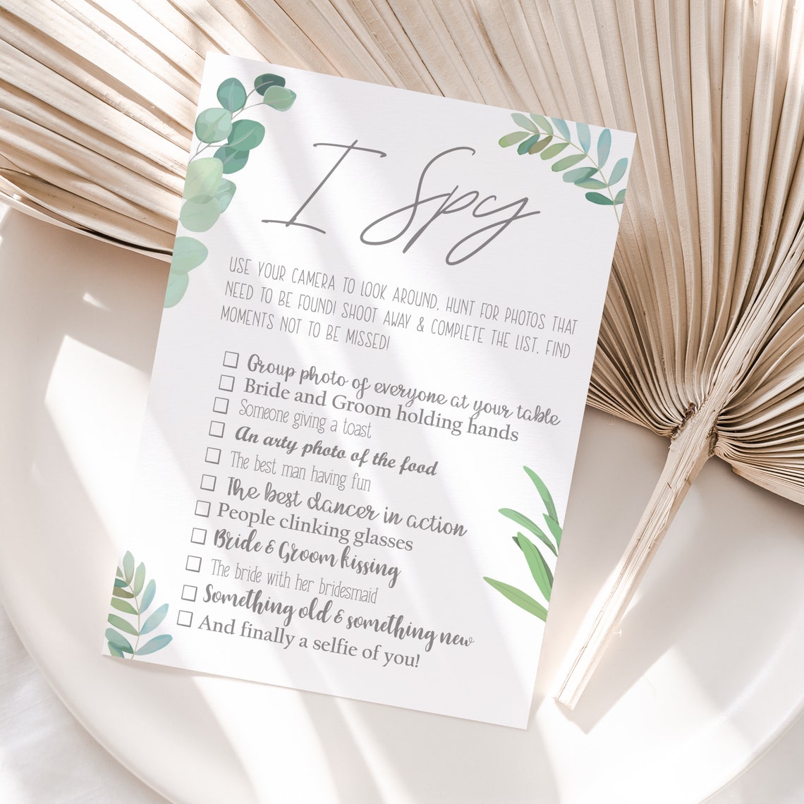 Wedding I Spy Game Wedding Table Activity Ice Breaker Wedding - Etsy UK