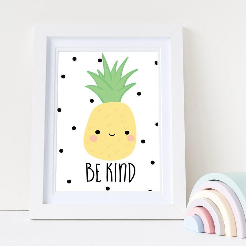 Girls Room Wall Art Prints Posters Pictures 4 Pack Rainbow | Etsy UK