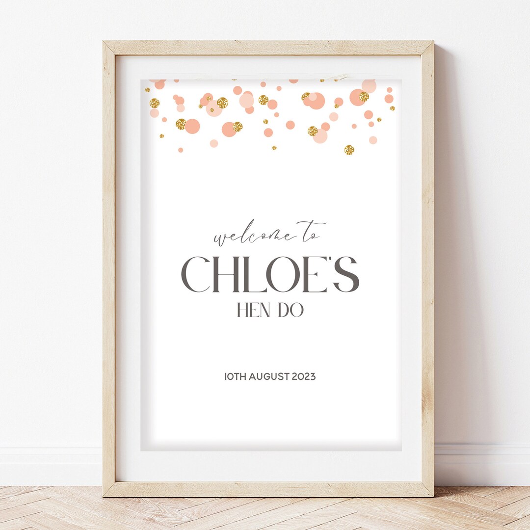 Personalised Hen Party Welcome Sign Hen Party Welcome Sign-personalised ...