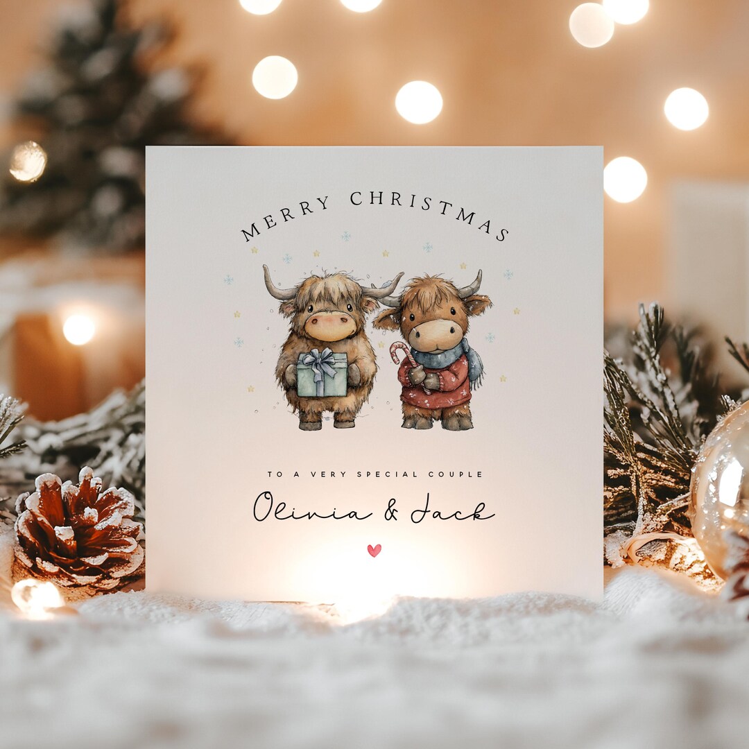 Christmas Card for Couple Personalised, Special Couple Christmas Card ...