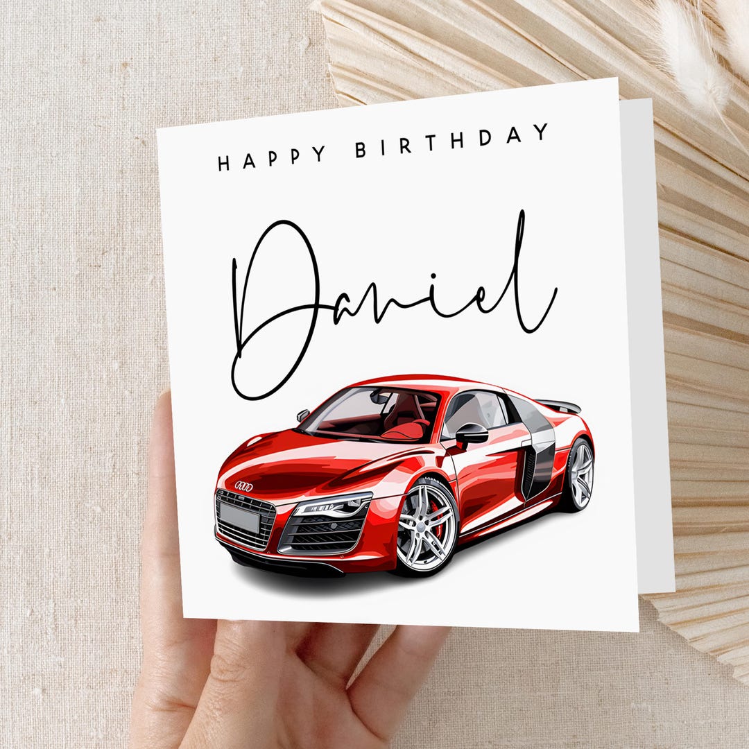Personalised Car Birthday Card, Birthday Card for Son, Nephew, Grandson ...