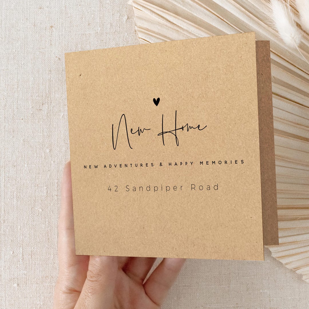 Personalised New Home Card-housewarming Card-moving Day-welcome New ...