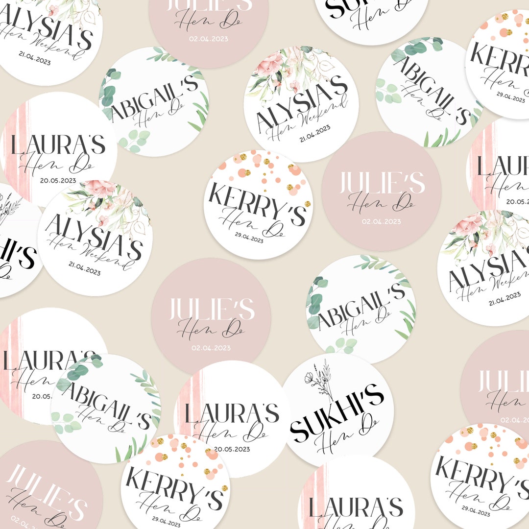 Hen Party Confetti-personalised Confetti-botanical Confetti-hen Do ...