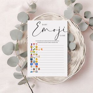 Baby Shower Games-game Bundle-5 Games-minimal Elegant White Theme Baby ...