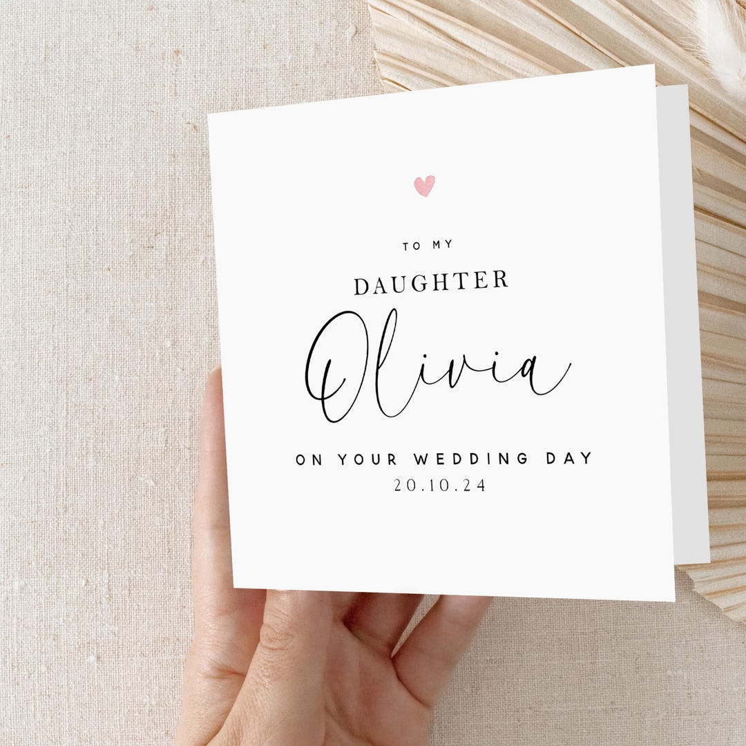 Personalised to My Daughter Wedding Card, on Our Wedding Day Card ...
