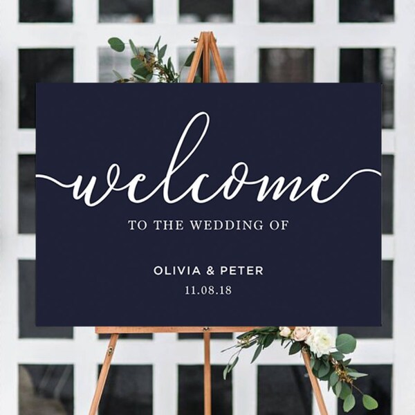 Cursive Welcome Sign - Etsy
