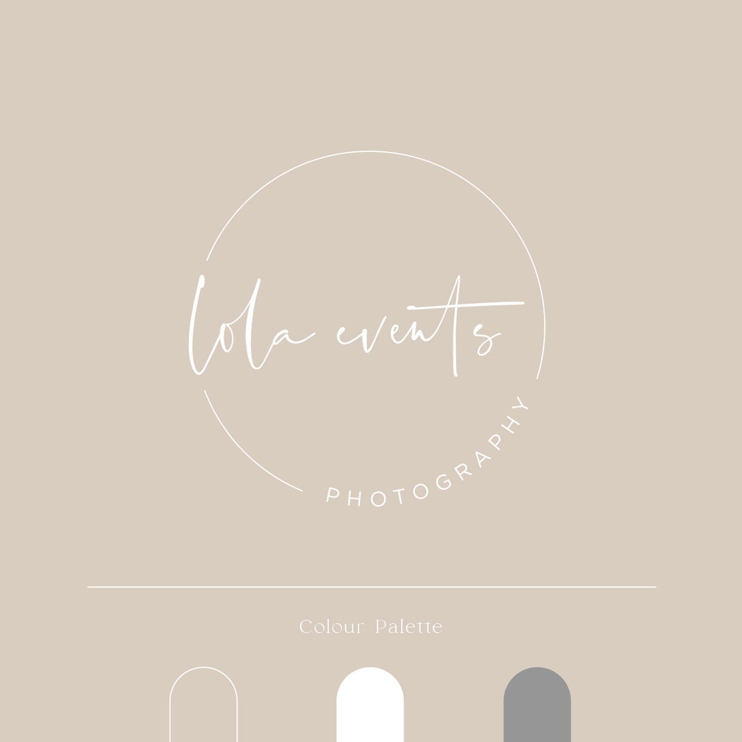 Premade Circle Logo Design Template, Pink Photographer Small Business ...