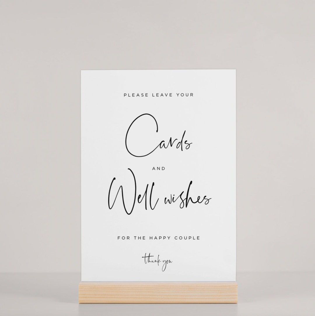 Wishing Well Wedding Sign, Cards, Well Wishes, Gifts, Wishing Well ...