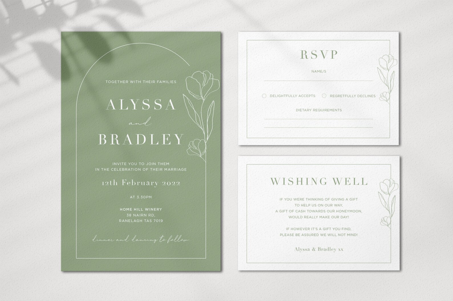 Matching Wedding Invitation Set Download Printable Wedding - Etsy
