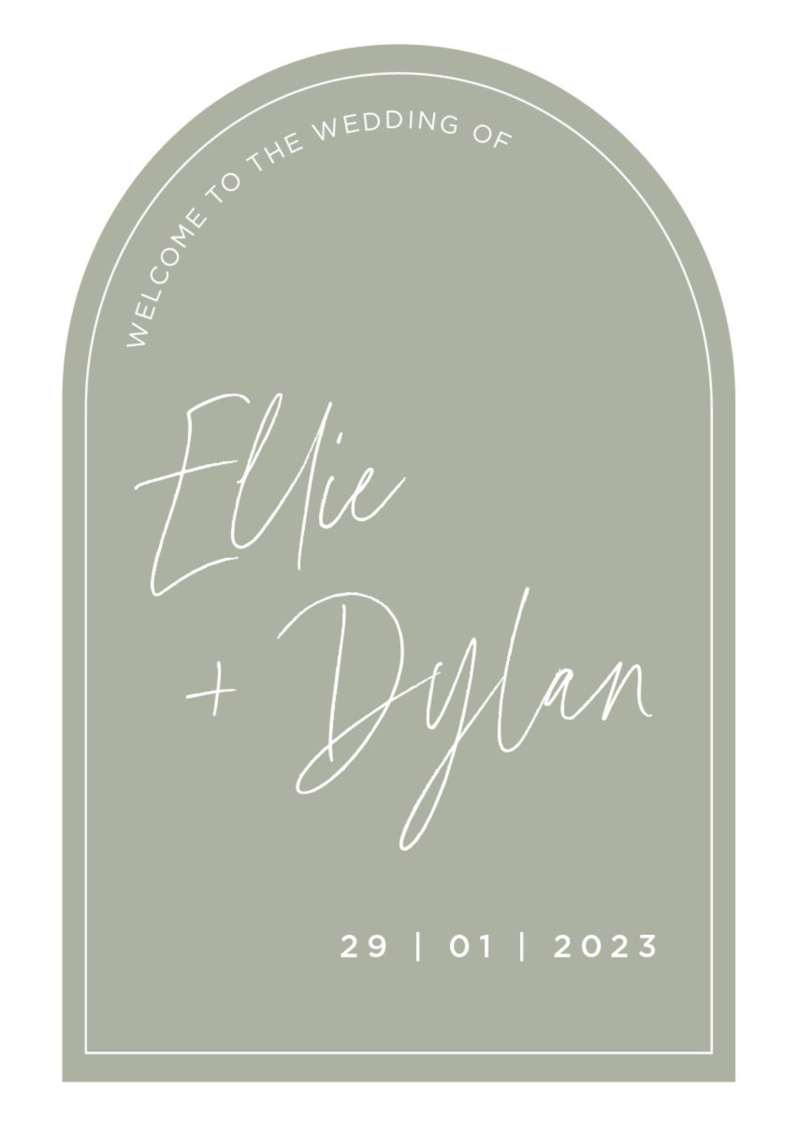 Sage Green Wedding Welcome Sign Arch Welcome Wedding Sign - Etsy