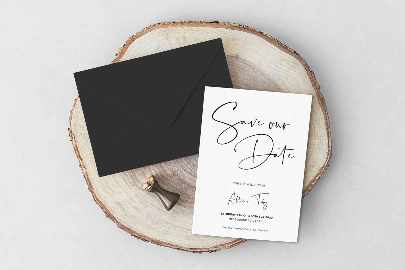 Cursive Save the Date Template Printable Save the Date Cards - Etsy