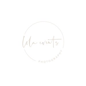 Premade Circle Logo Design Template, Pink Photographer Small Business ...