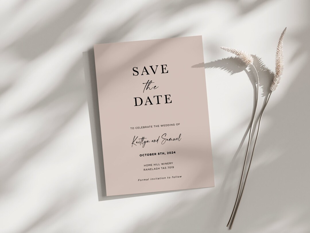 Pink Save the Date Template, Printable Save the Date Cards, Save the ...