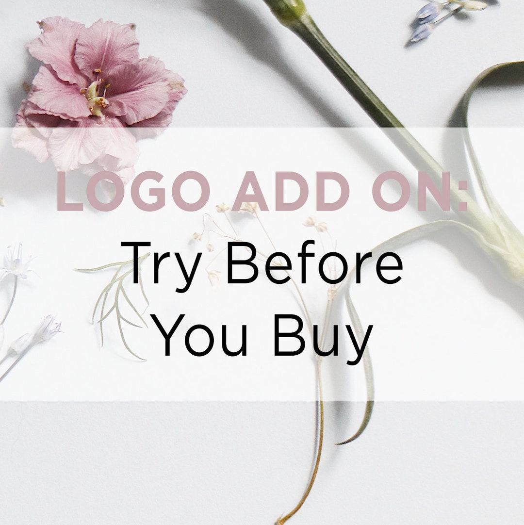 Logo Add On: Try Before You Buy for Any Pre-made Logo Design. - Etsy