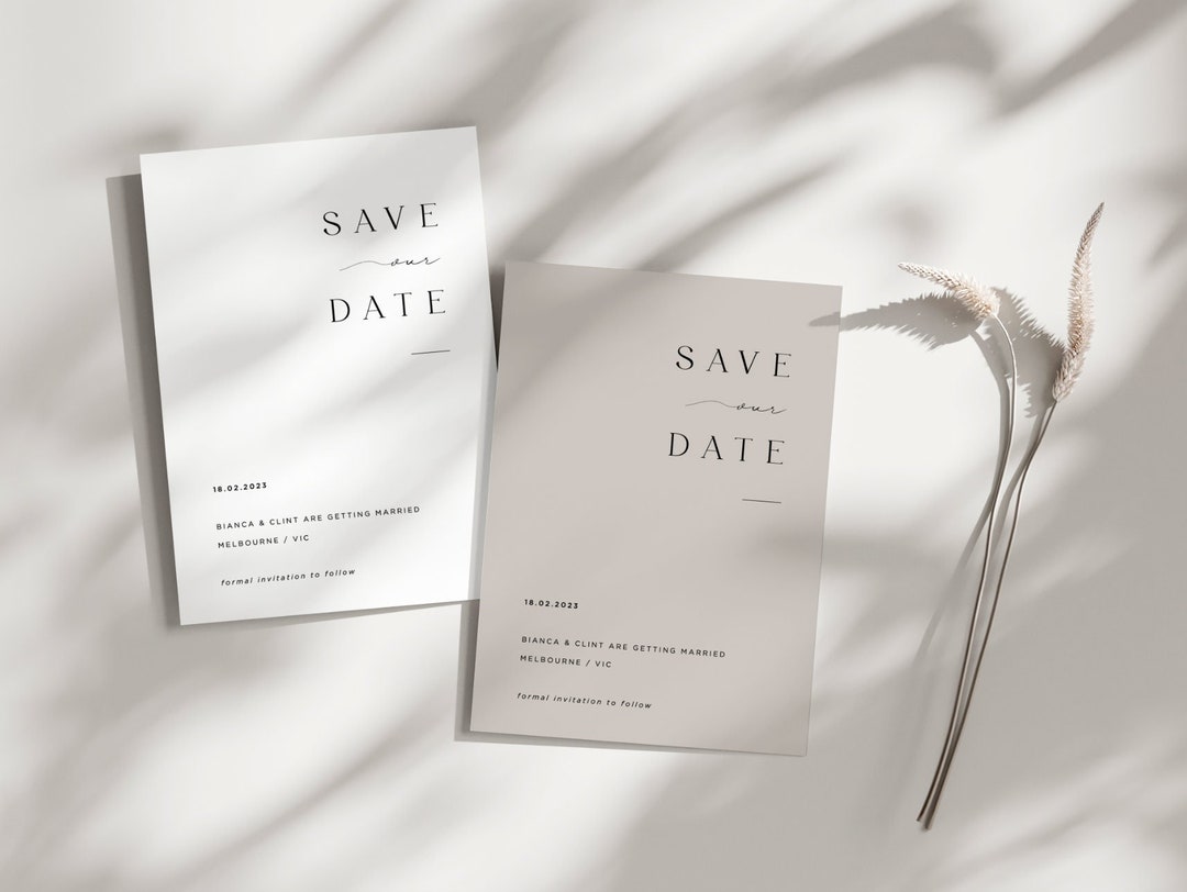 Elegant Save the Date Template, Printable Save the Date Cards, Save the ...
