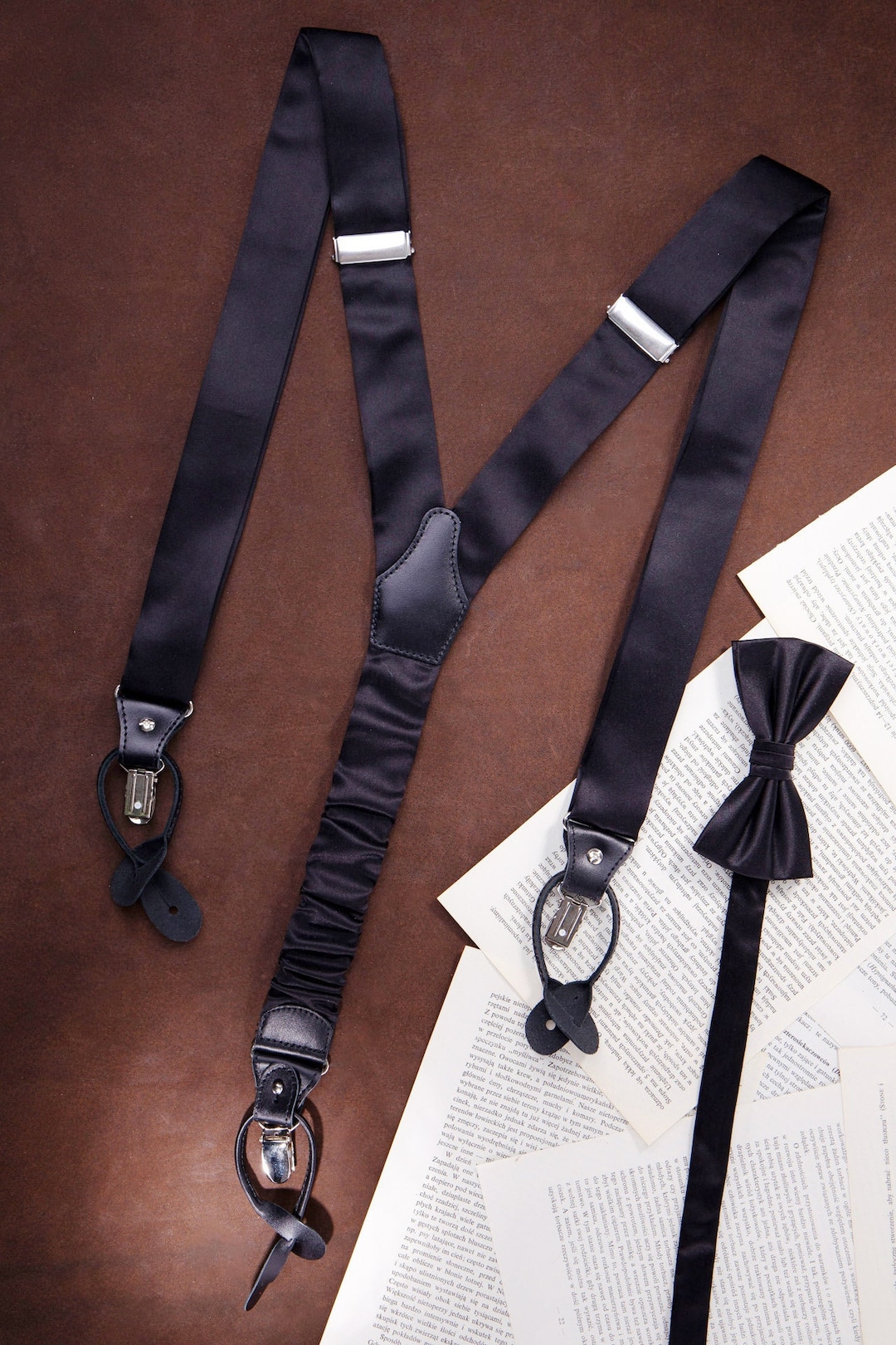 Unparalleled Men's Suspenders With a Bow Tie as a Gift! 2in1 Wedding ...