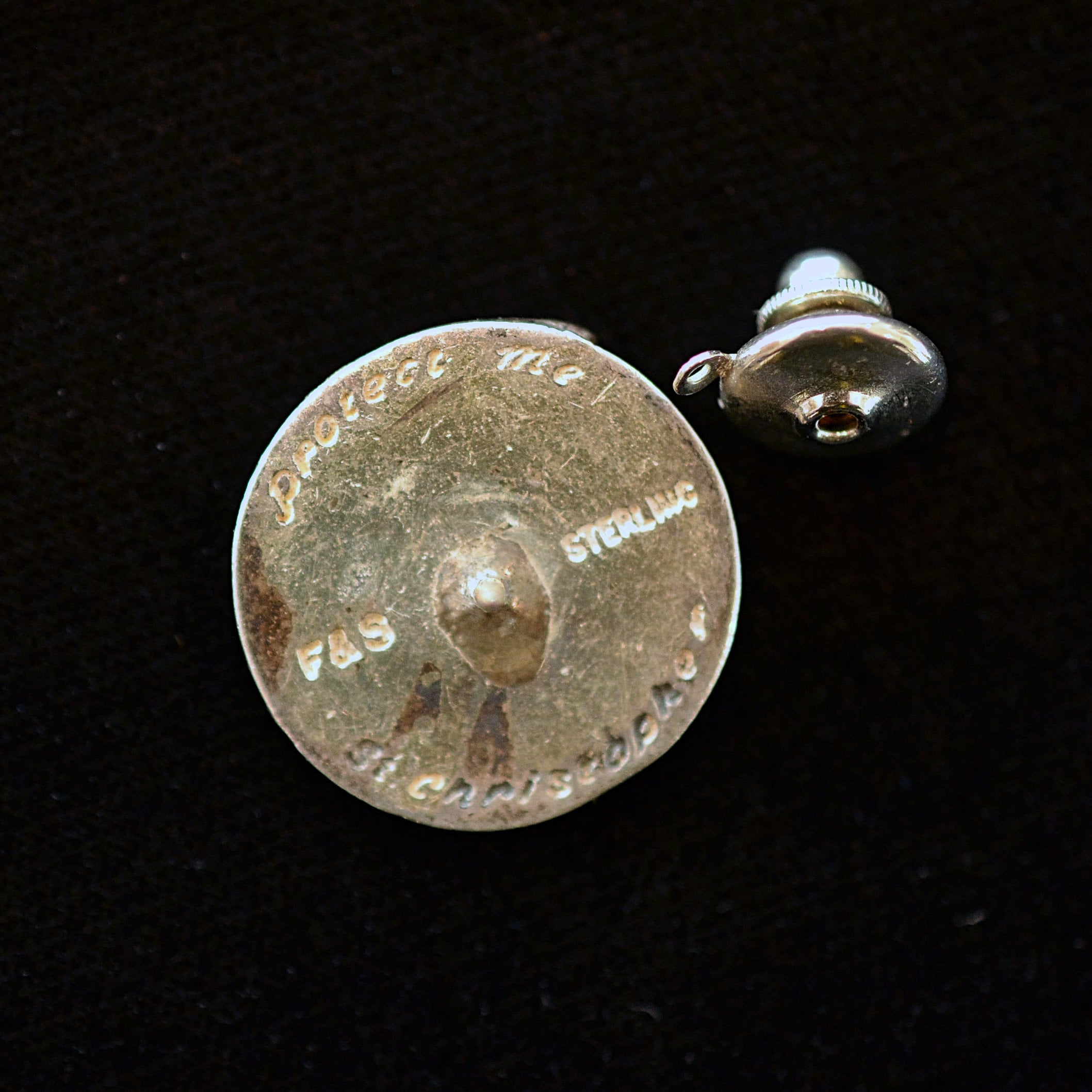 Vintage MCM Saint Christopher Pin Sterling Silver F&S Fenwick - Etsy