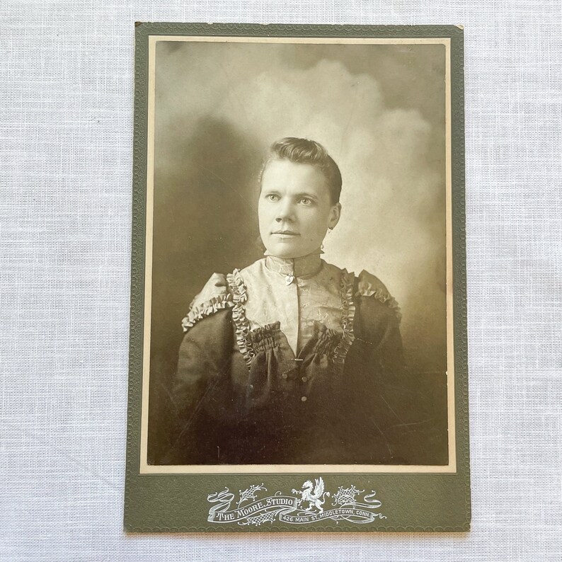 1900s Portrait of a Woman, Cabinet Photo for Collecting Crafting ...