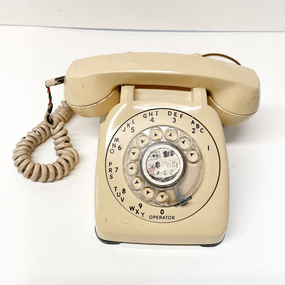Vintage Old School Rotary Dial Telephone, Bell Telephone for ...