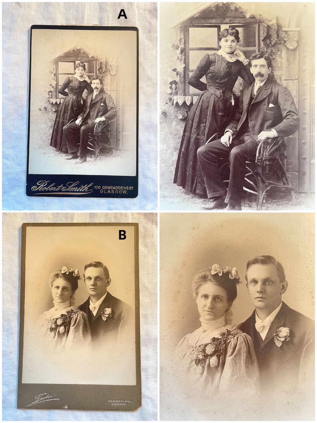 Antique/vintage 1900s Photo of a Married Couple, Victorian/edwardian ...