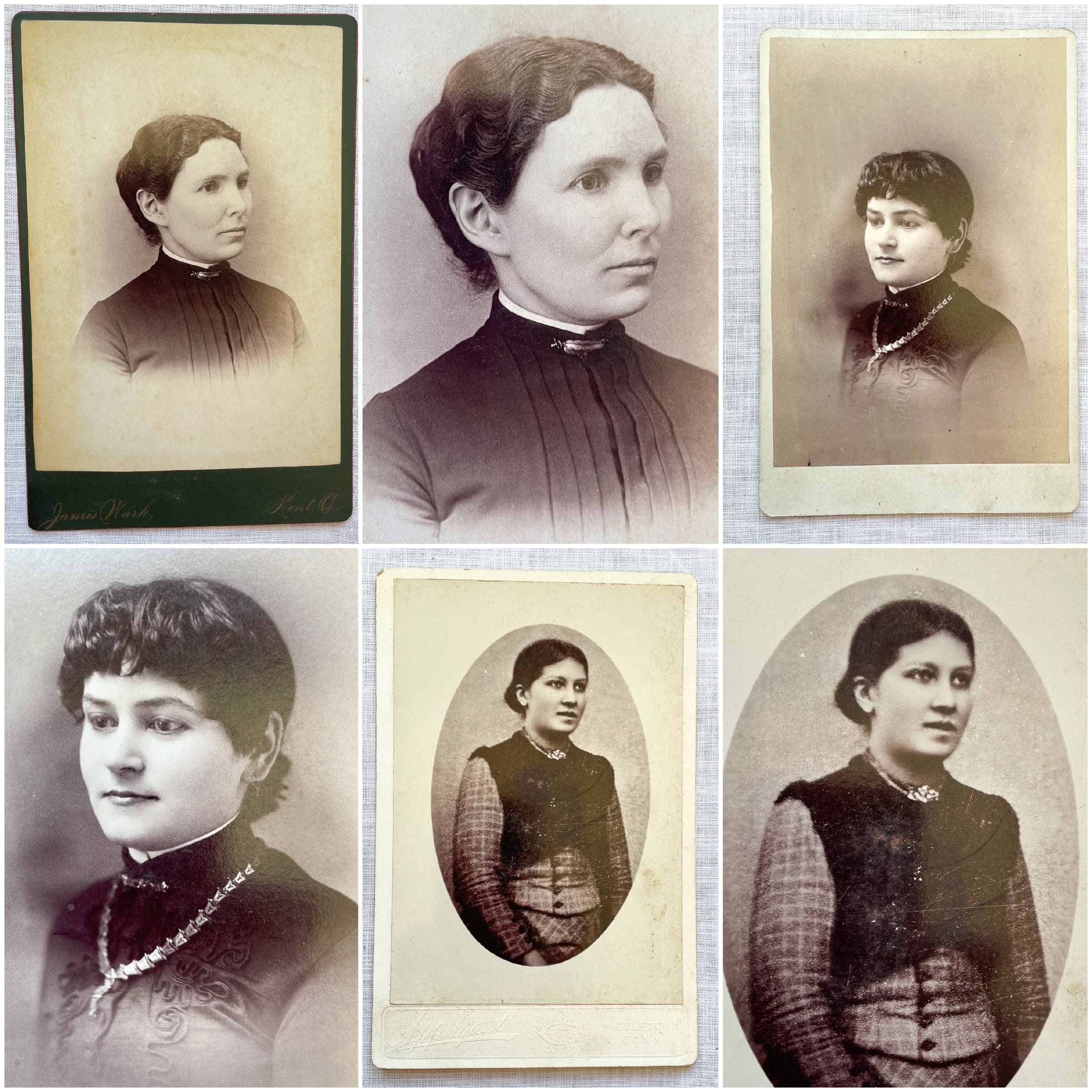 Antique Woman Portrait Photos, 1900s Cabinet Cards, Ephemera Lot - Etsy