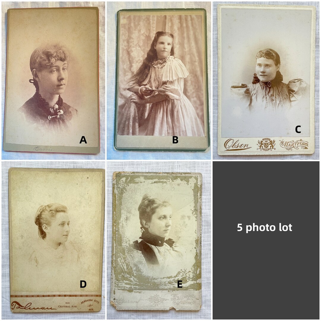 1900s Portraits of a Women, Cabinet Photo for Collecting Crafting ...