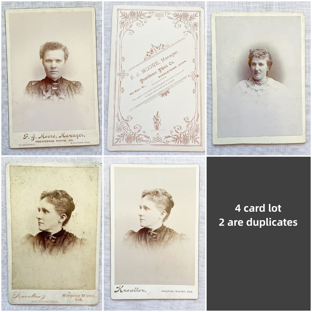 Antique 1900s Women's Portrait Cabinet Photo Lot, Crafting Props - Etsy