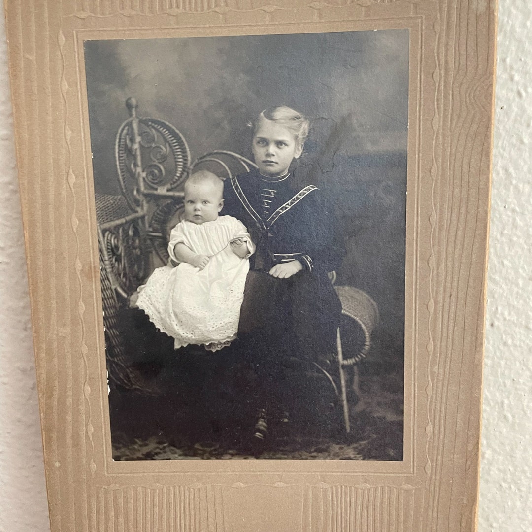 Vintage/antique 1900s Photo Young Girls, Black & White Postcard Photo ...