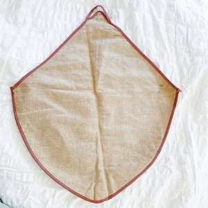 Vintage Hand Embroidered Linen Hanging Pouch, Mending Stockings Decor ...