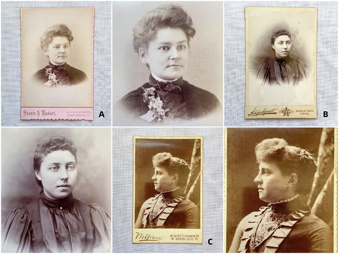 1900s Portraits of Women, Cabinet Photo for Collecting Crafting ...