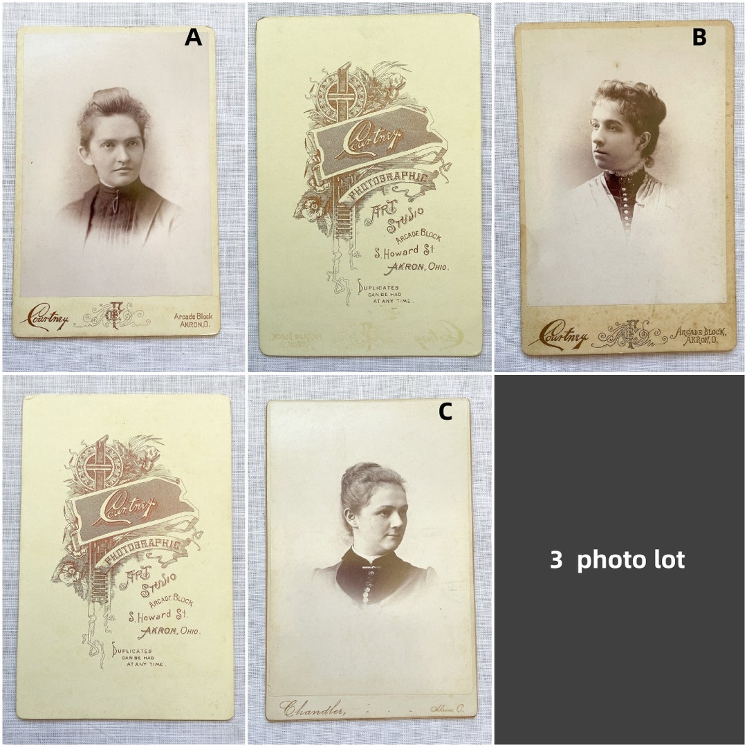 1900s Portraits of a Women, Cabinet Photo for Collecting Crafting ...