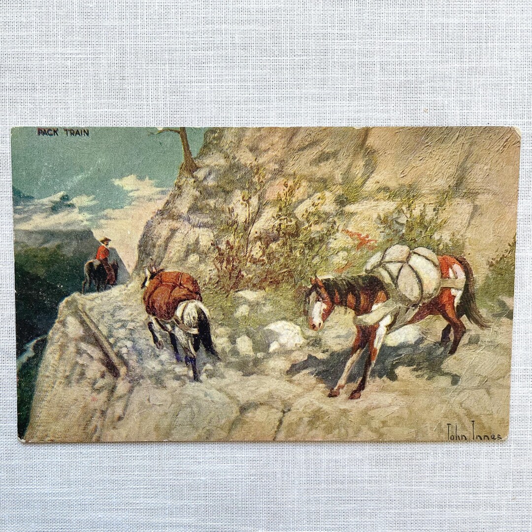 3 Vintage Western Cowboy Postcards, Prospectors in American Southwest ...