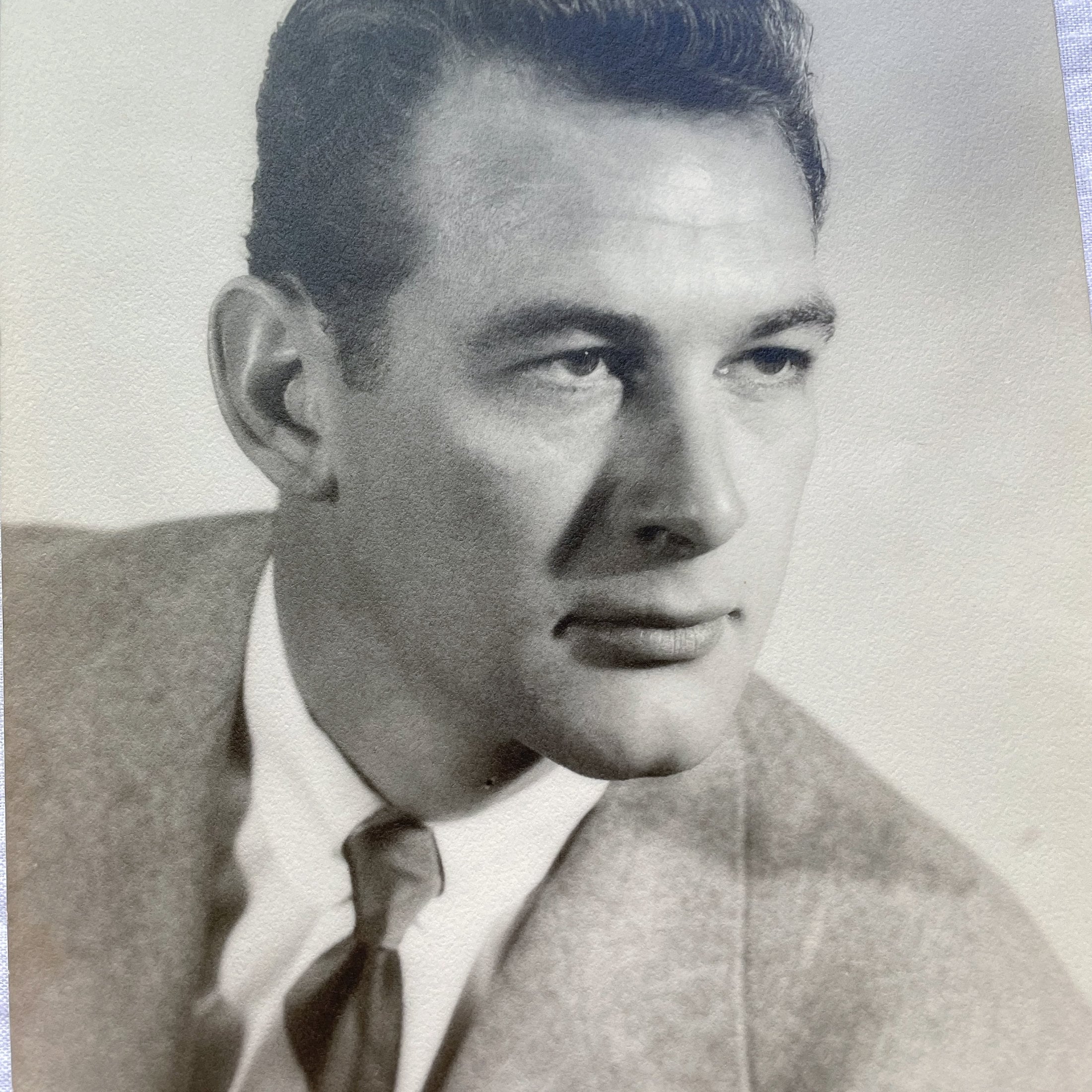 Vintage 1950s Attractive Man Studio Photo, MCM Black & White Photo, Rat ...