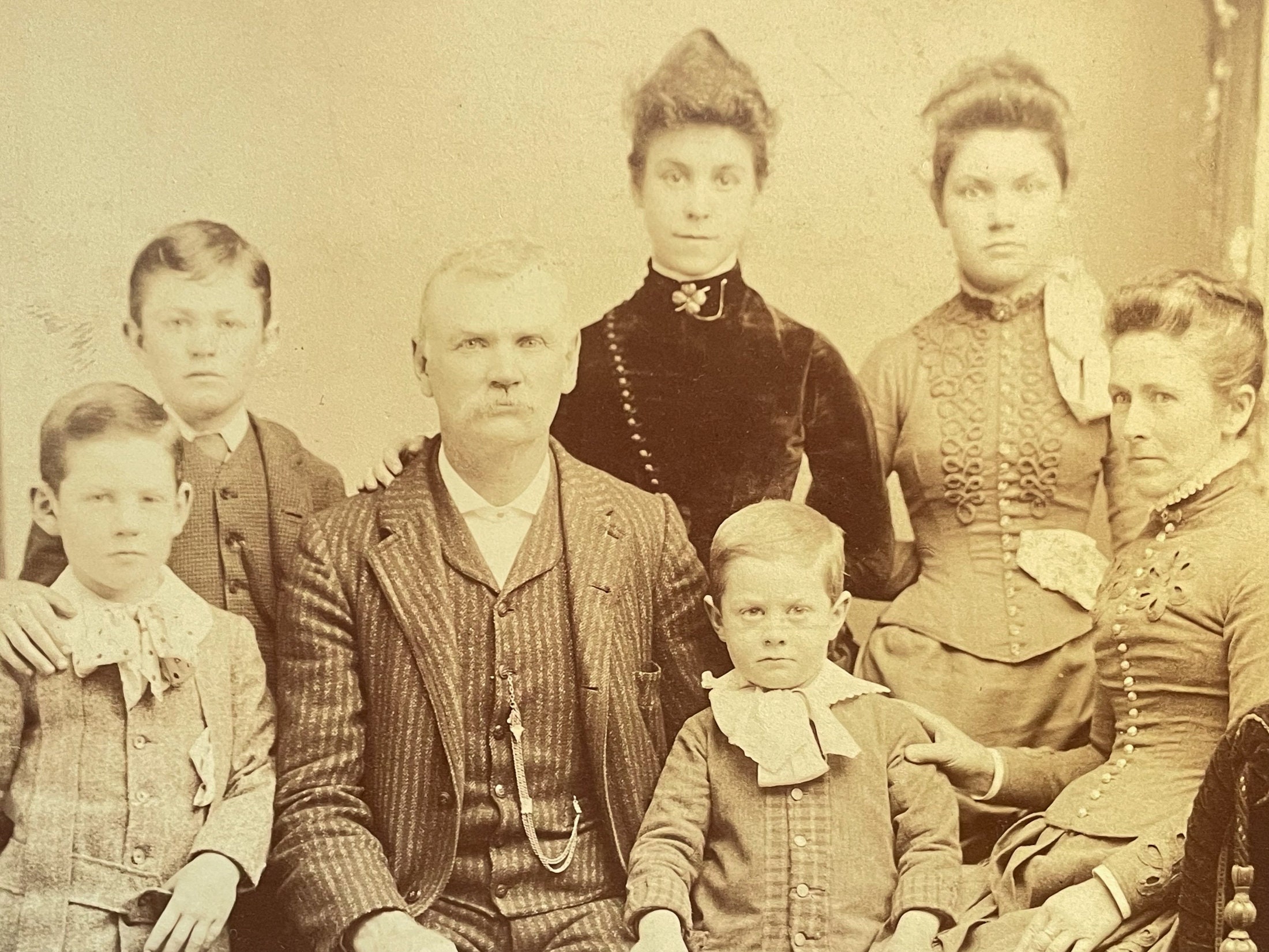 1900s Family Photo, Edwardian/victorian Cabinet Photo for Collecting ...