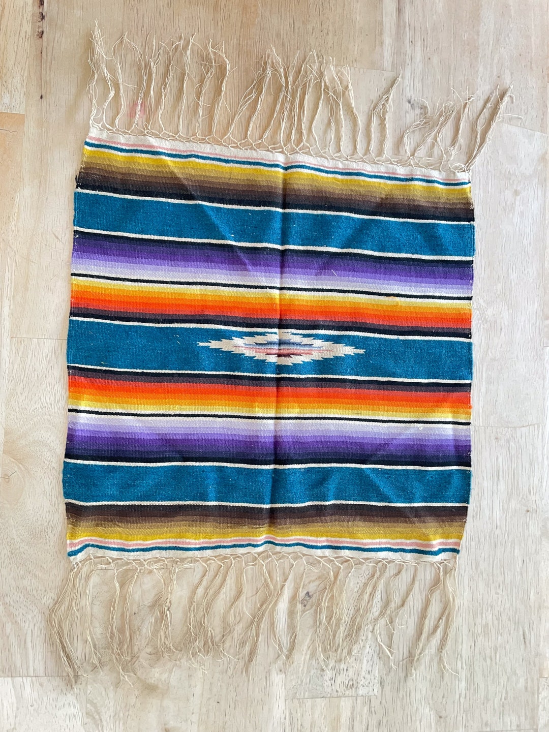 Vintage Saltillo Serape Weaving, Tabletop Runner Home Decor - Etsy
