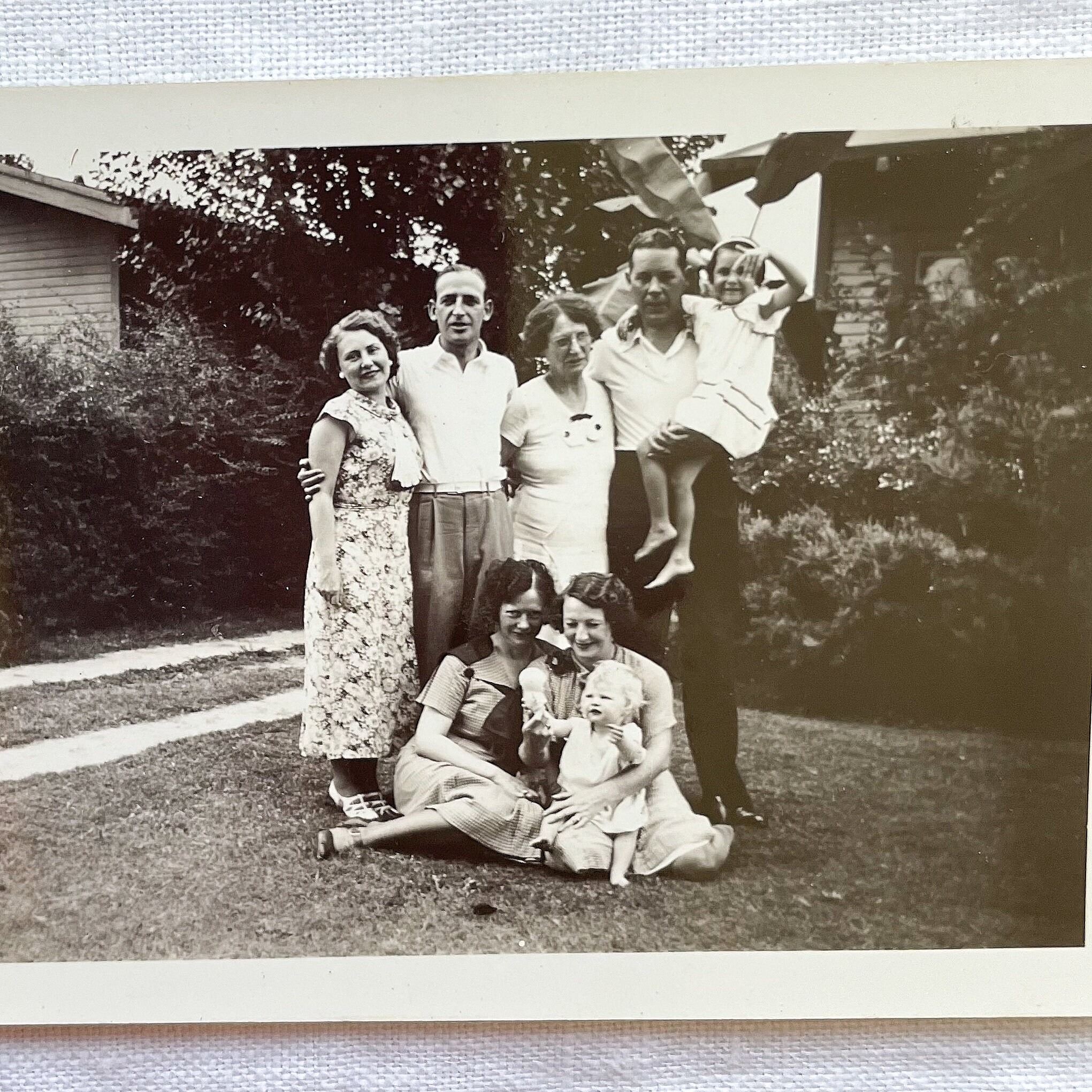 Vintage 1930s Family Photo, Black and White Outdoor Snapshot - Etsy