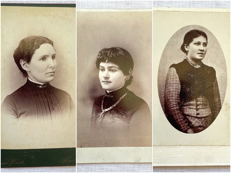 Antique Woman Portrait Photos, 1900s Cabinet Cards, Ephemera Lot - Etsy