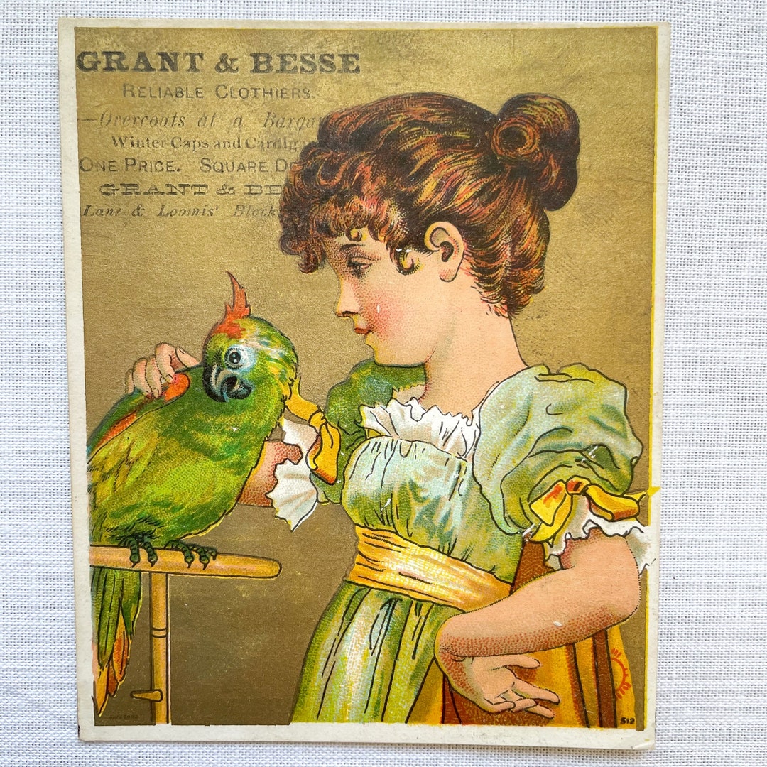 Victorian Antique 1900s Trade Card, Grant & Besse Reliable Clothiers ...