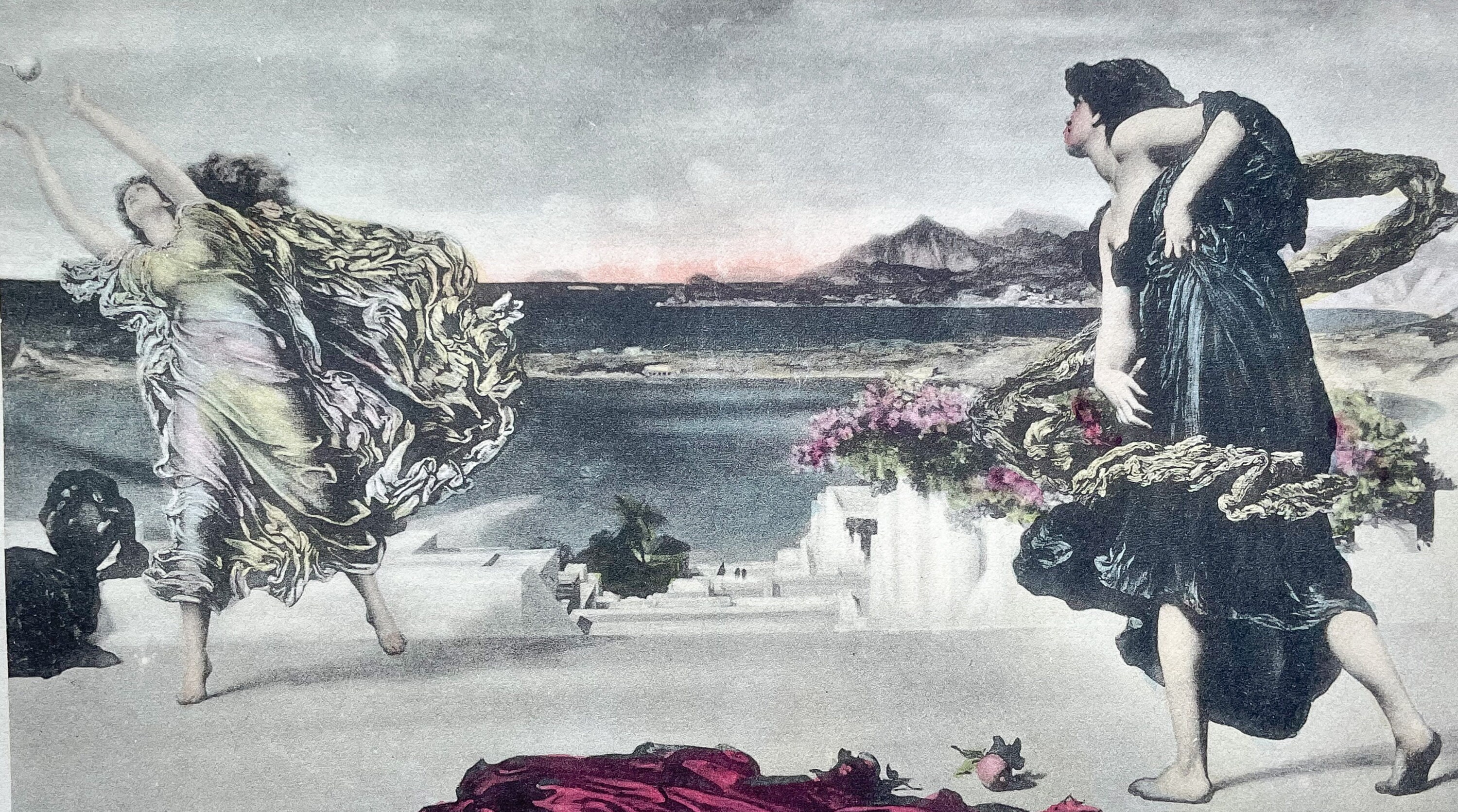 Vintage Goddess Ancient City Print, Mythical Small Unframed Print 7 3/4 ...