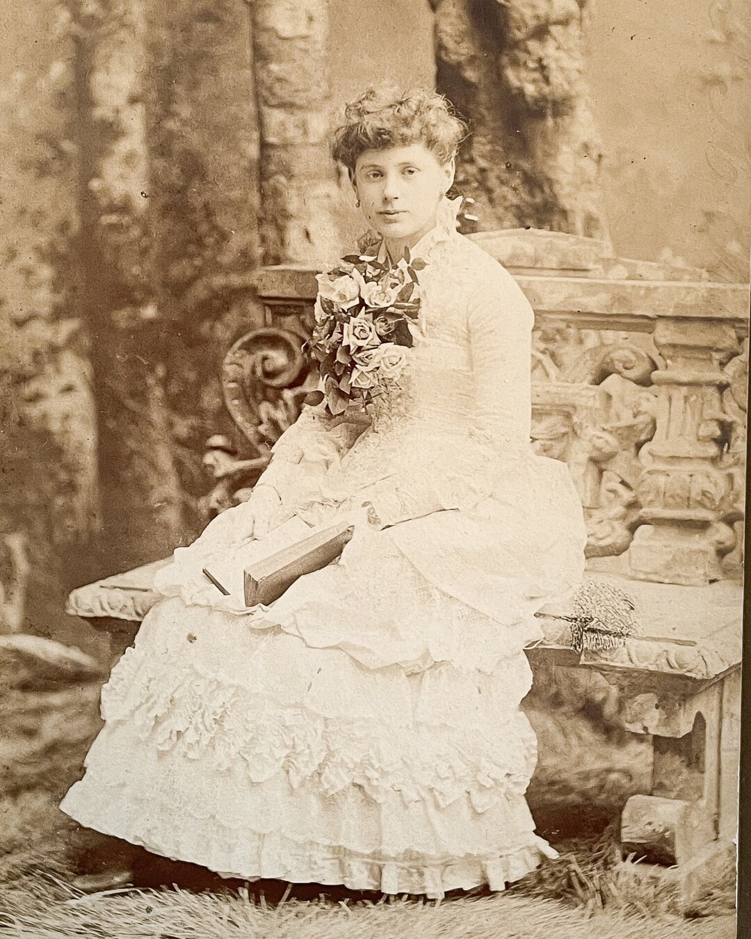 Antique/vintage 1900s Photo of a Woman, Sepia Cabinet Photo Victorian ...