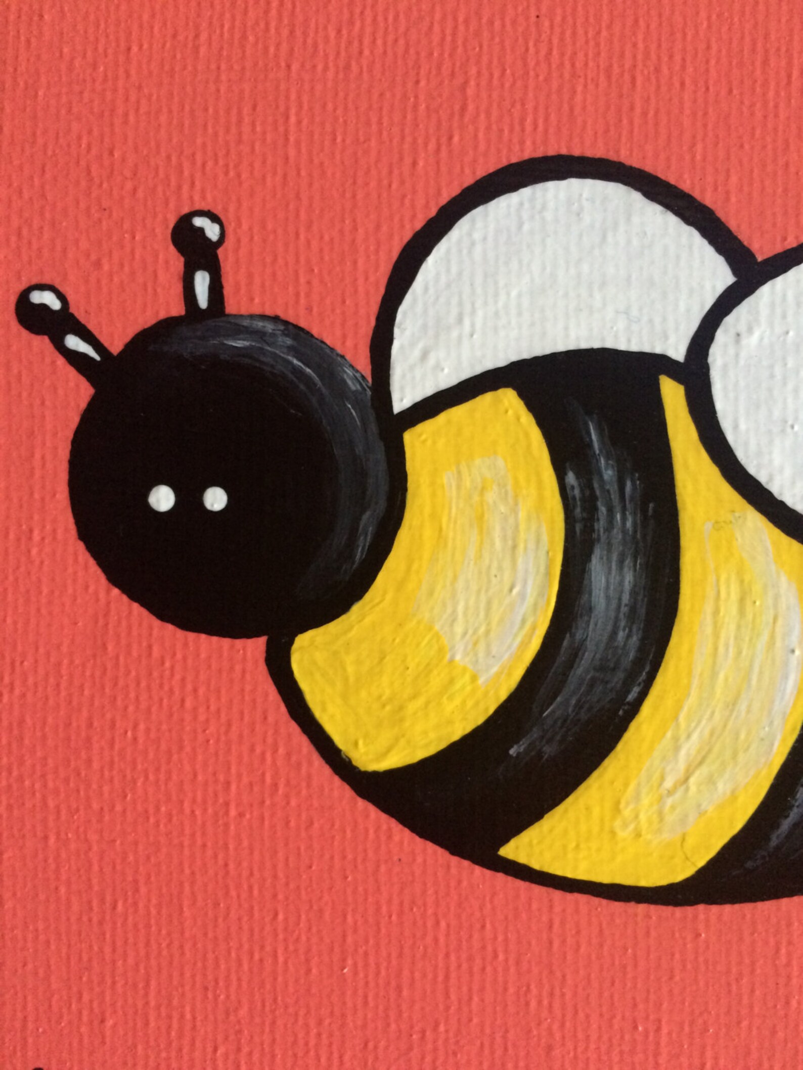 A Cute Little Reminder to Bee Happy Canvas | Etsy