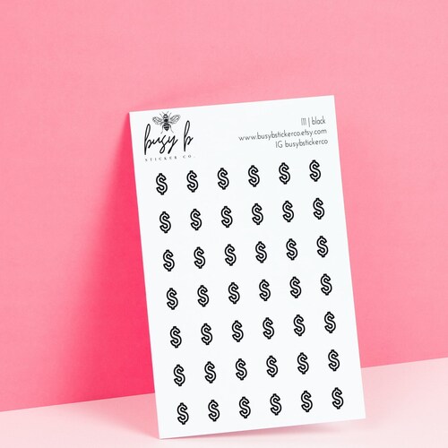 Mini Dollar Sign Icon Planner Stickers I11 - Etsy