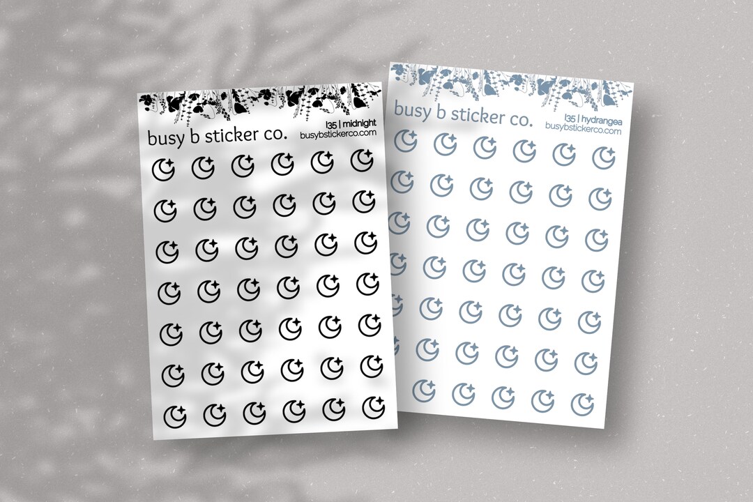 99 CENTS Mini Moon & Star Icon Planner Stickers I35 - Etsy