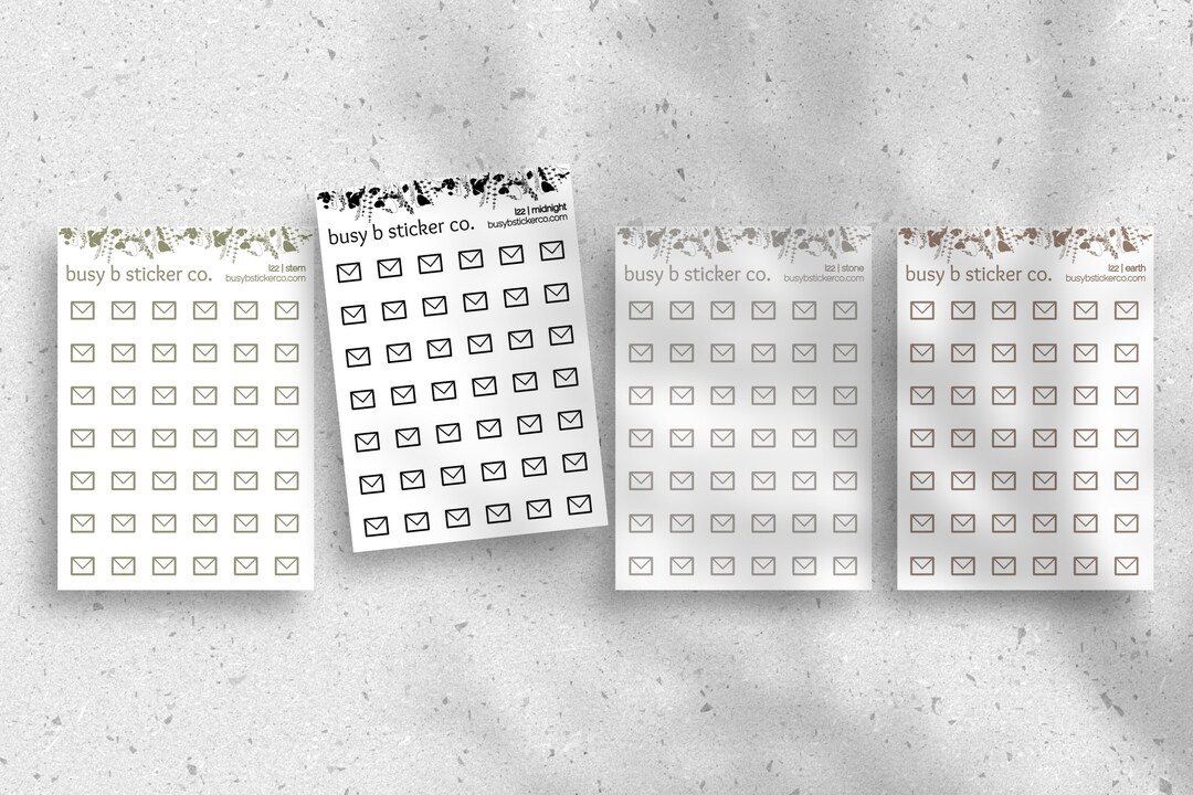 99 CENTS | Mini Envelope Icon Planner Stickers | I22 - Etsy