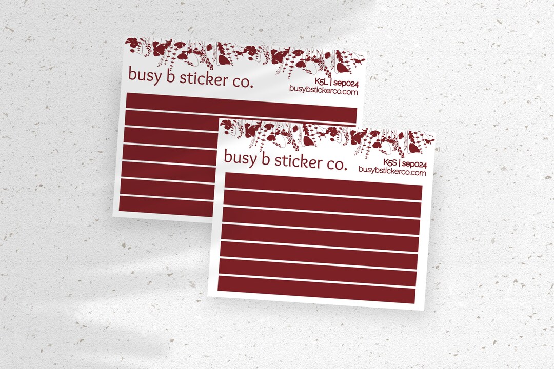 Solid Color Banner Stickers Sep024 - Etsy